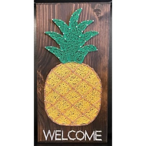 Made to Order Pineapple Welcome String Art, Hawaii, Wall Art, Home ...