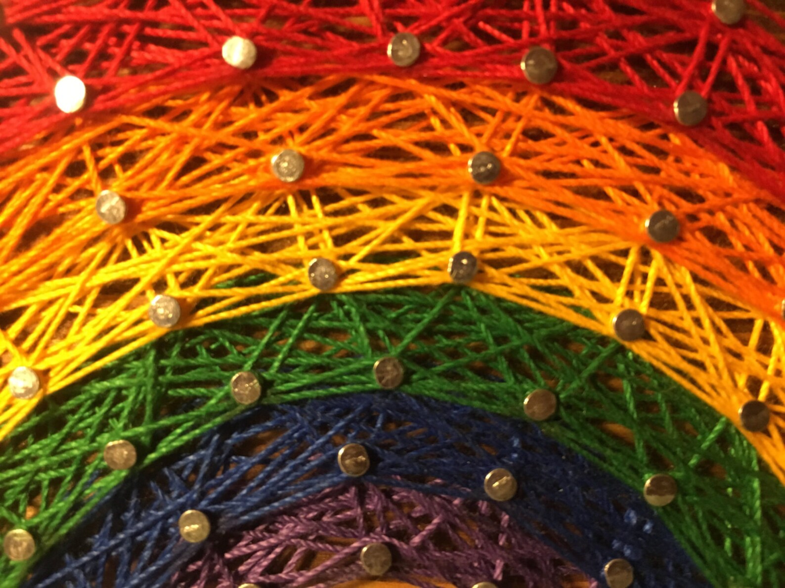 MADE TO ORDER Rainbow String Art Handmade Wall Decor Baby | Etsy