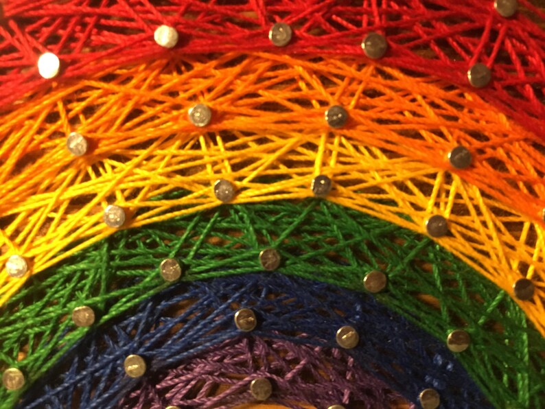 MADE TO ORDER Rainbow String Art Handmade Wall Decor Baby | Etsy