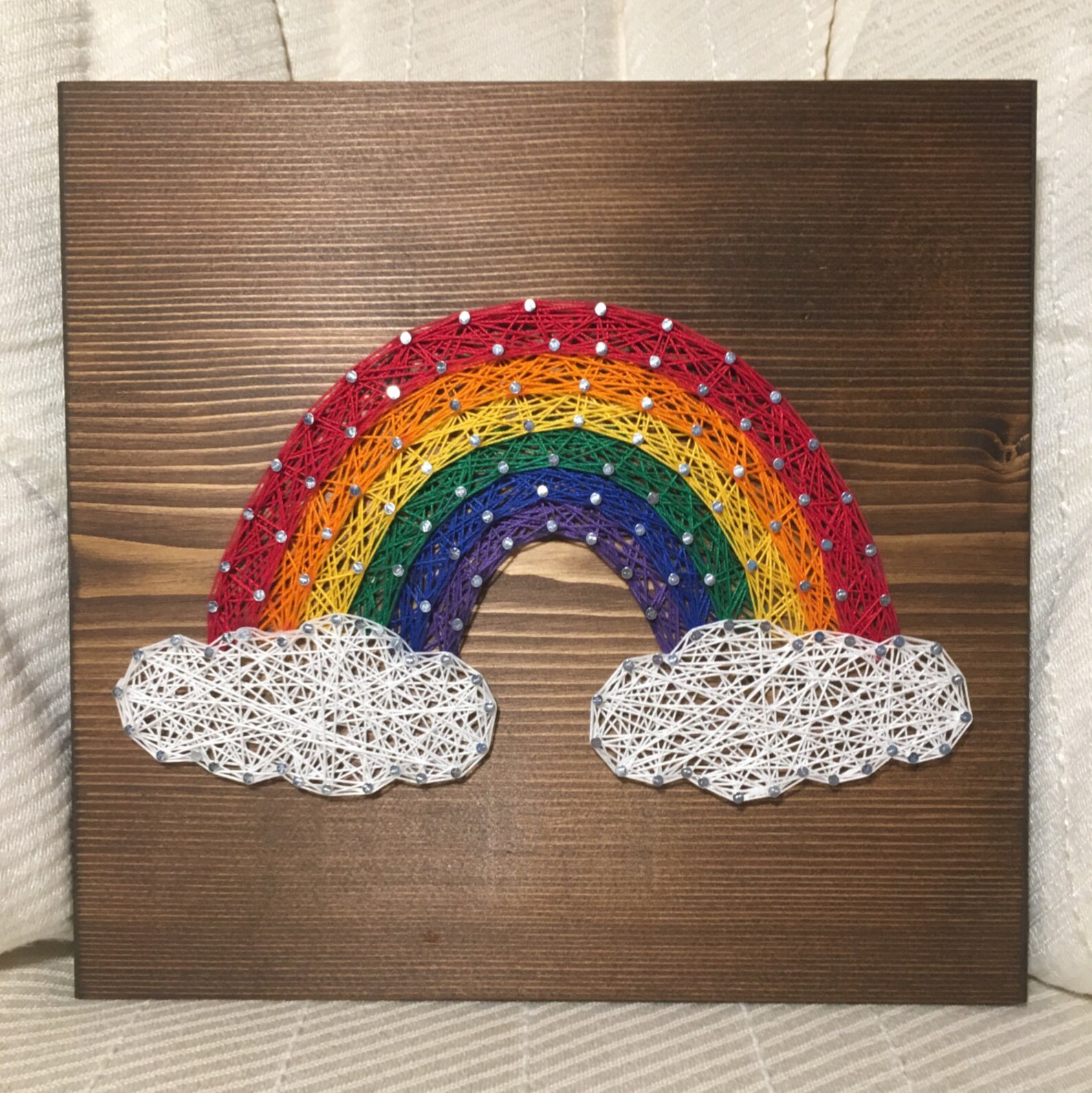 MADE TO ORDER Rainbow String Art Handmade Wall Decor Baby | Etsy