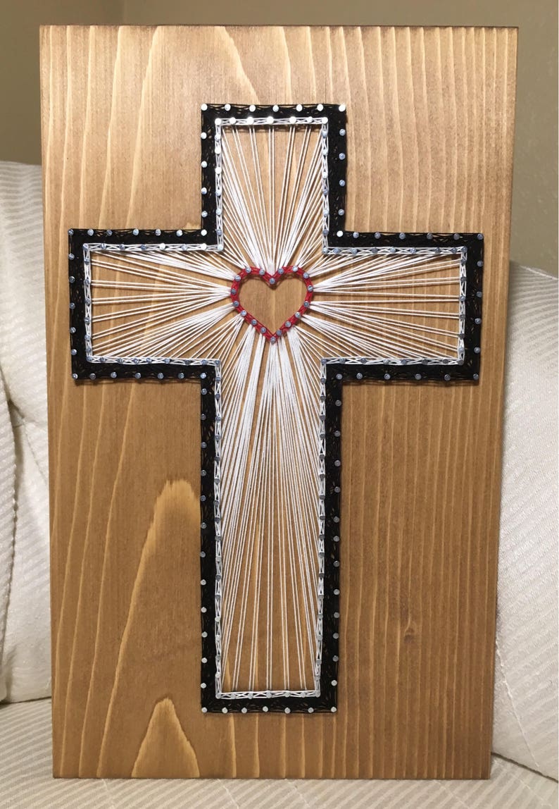 MADE TO ORDER Cross String Art Religious Christian Decor | Etsy