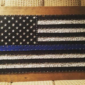 Made to Order MEDIUM 9 by 15 Thin Blue Line American Flag, USA ...