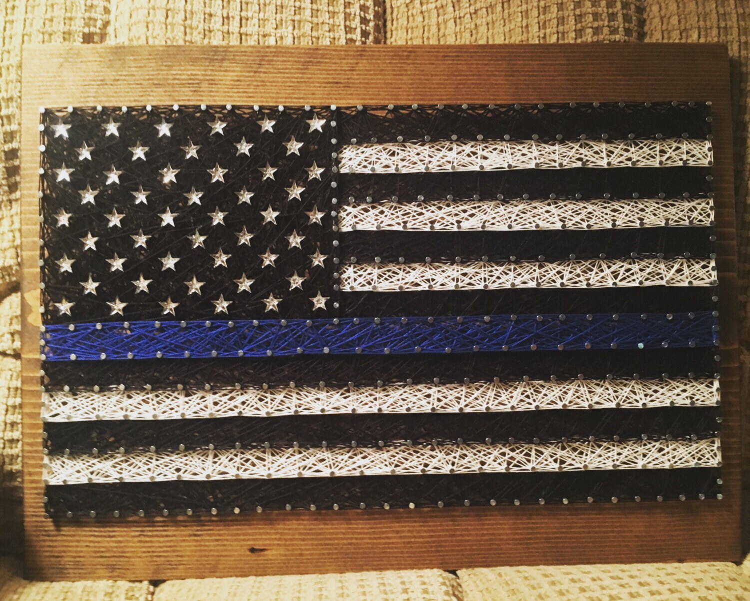 Made to Order MEDIUM 9 by 15 Thin Blue Line | Etsy