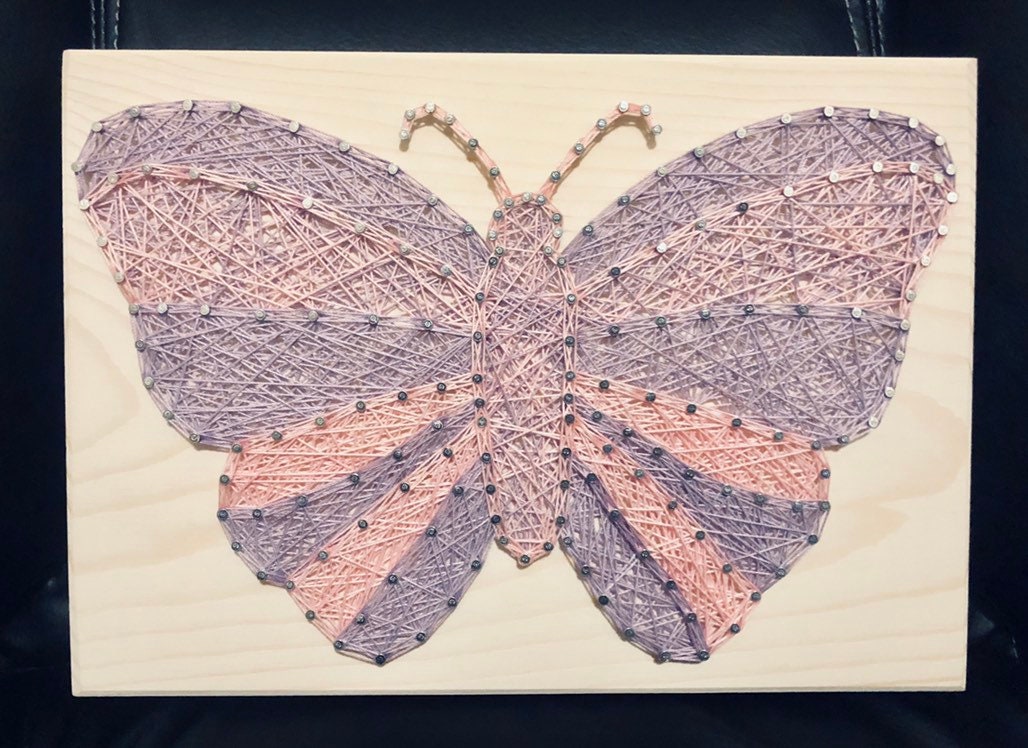 MADE TO ORDER Butterfly String Art Bug or Insect Nursery | Etsy