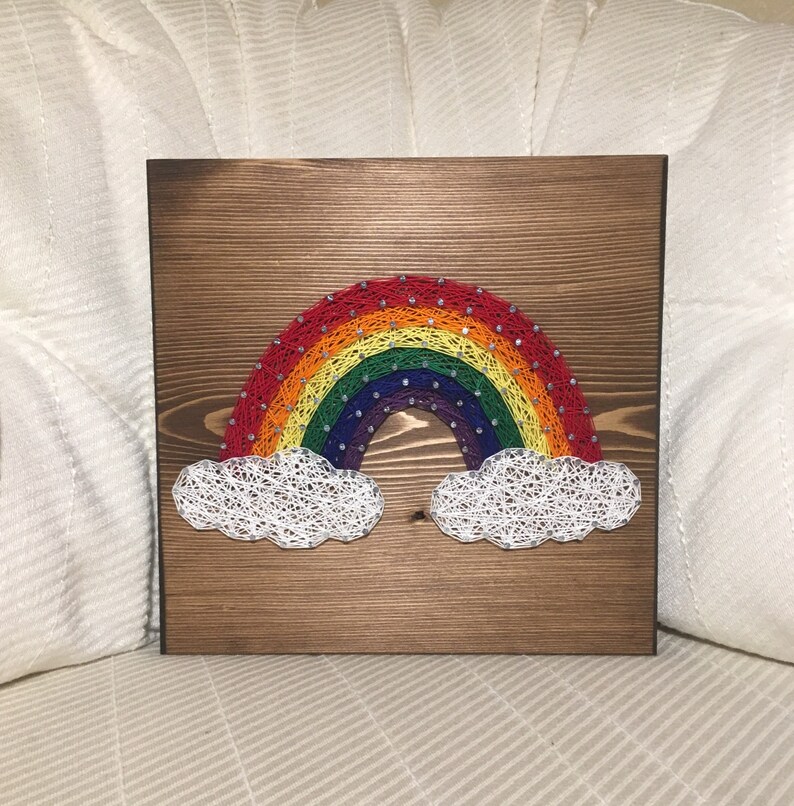 MADE TO ORDER Rainbow String Art Handmade Wall Decor Baby | Etsy