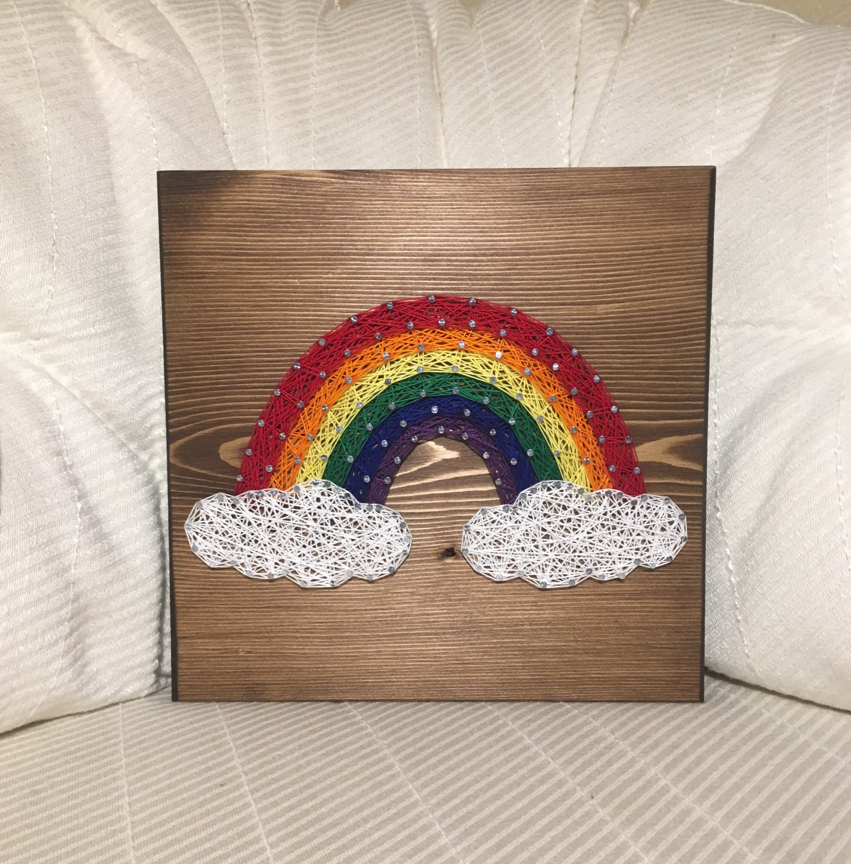 MADE TO ORDER Rainbow String Art Handmade Wall Decor Baby | Etsy