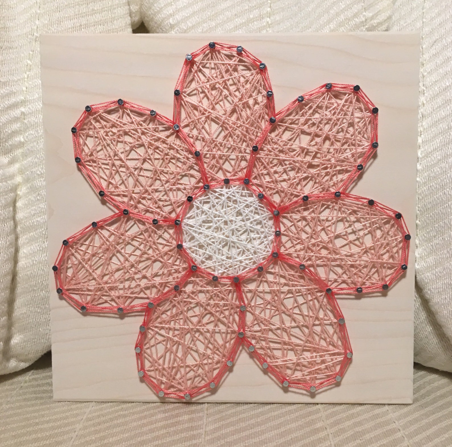 Made To Order Flower Daisy String Art Floral Home Decor Etsy