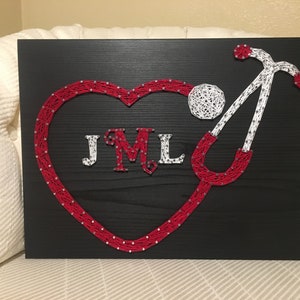 MADE TO ORDER Doctor Nurse Stethoscope String Art Midwife - Etsy