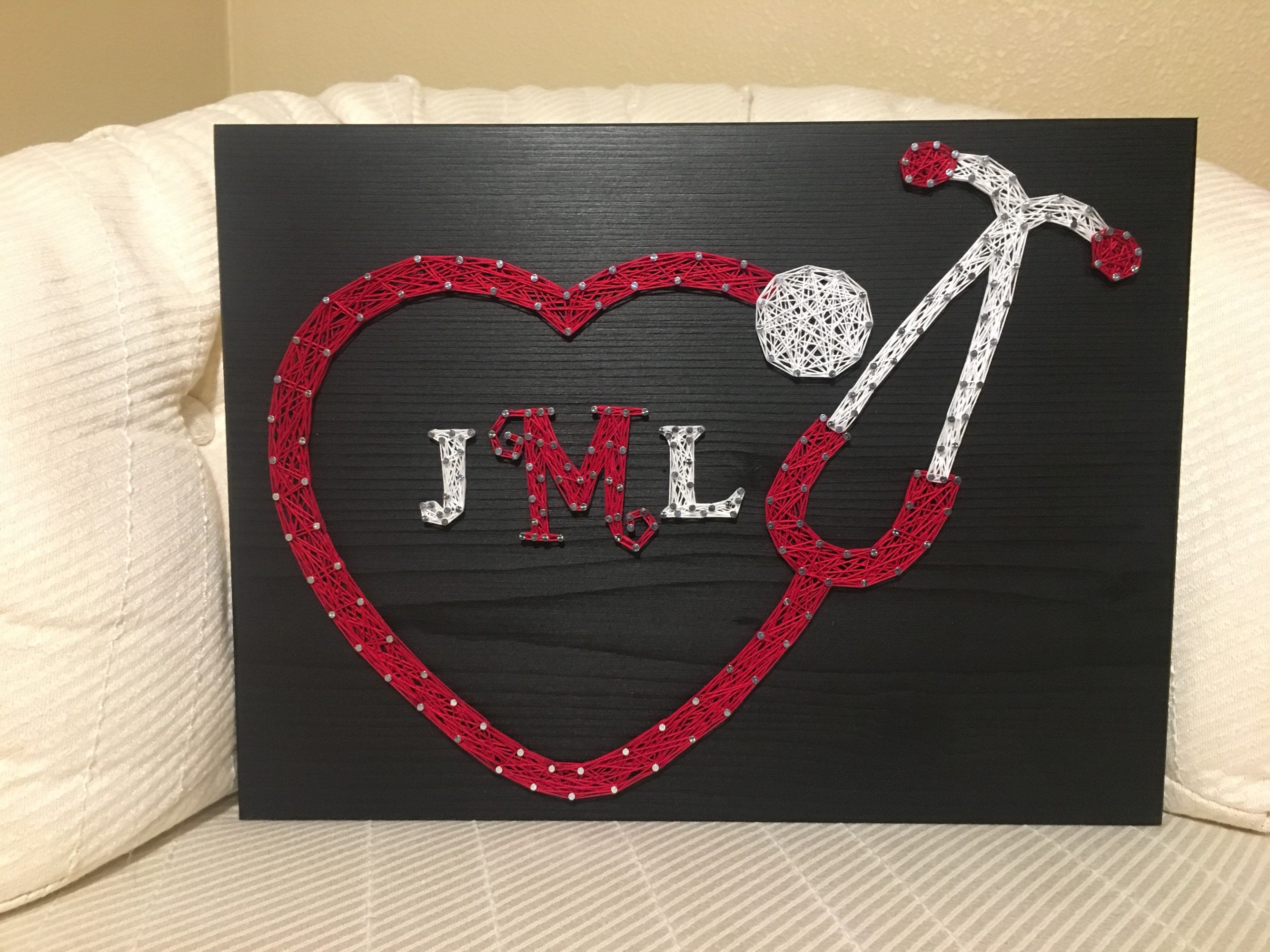 Doctor Nurse Stethoscope String Art, Midwife, Baby Gift, Nursing School ...