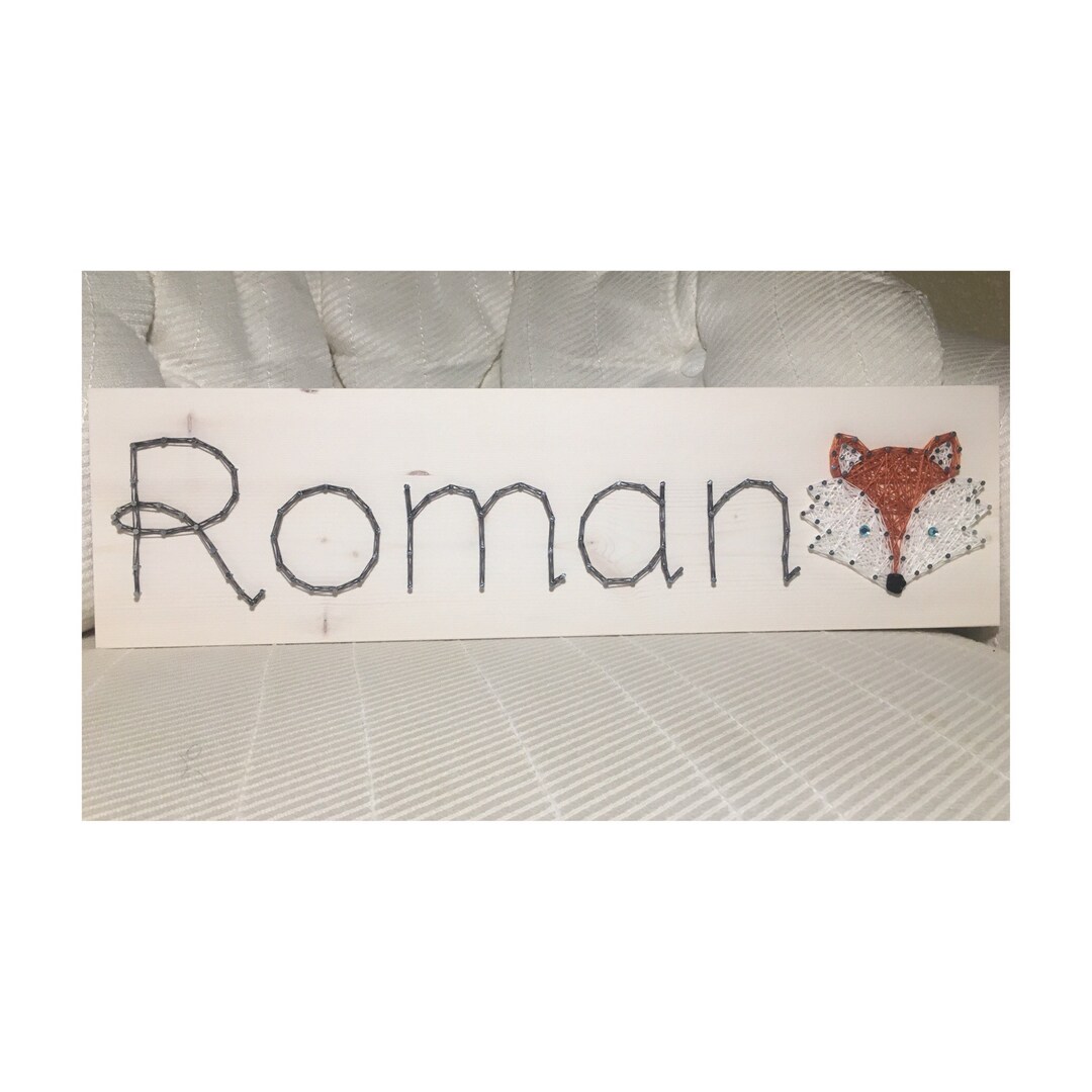 MADE TO ORDER Name String Art thin Lettering, Child's Name, Family Name ...