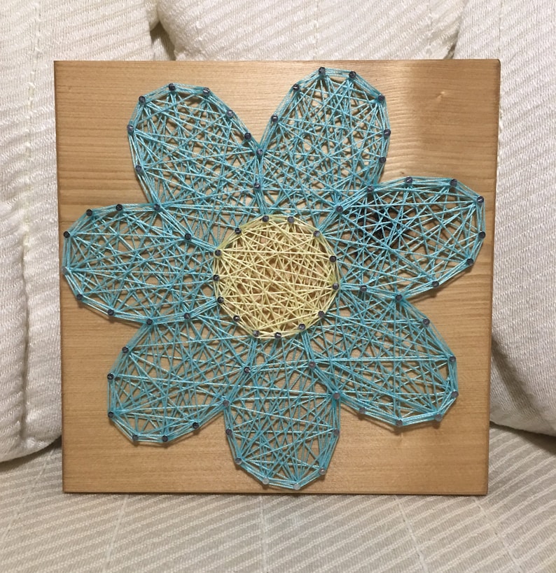 MADE TO ORDER Flower/daisy String Art Floral Home Decor | Etsy