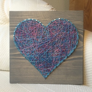 MADE TO ORDER Heart String Art Love and Romance Gallery Wall Wedding ...