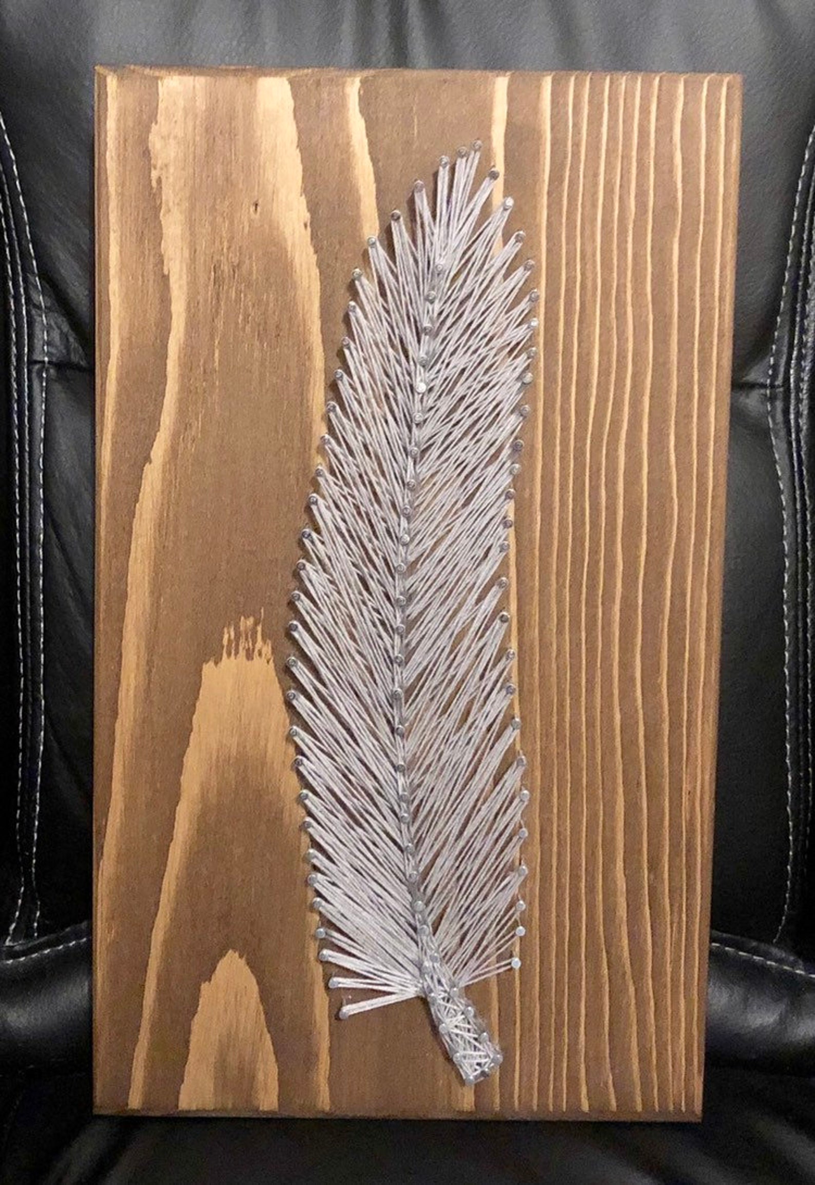 Made To Order Feather String Art Sign rustic decor made to | Etsy