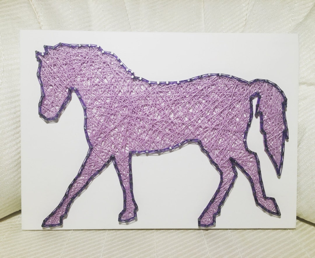 Horse String Art Sign, Equestrian, Jockey, Girl Gift, Made to Order ...