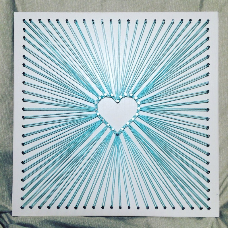 MADE TO ORDER Heart Burst String Art Love Wall Art Home | Etsy