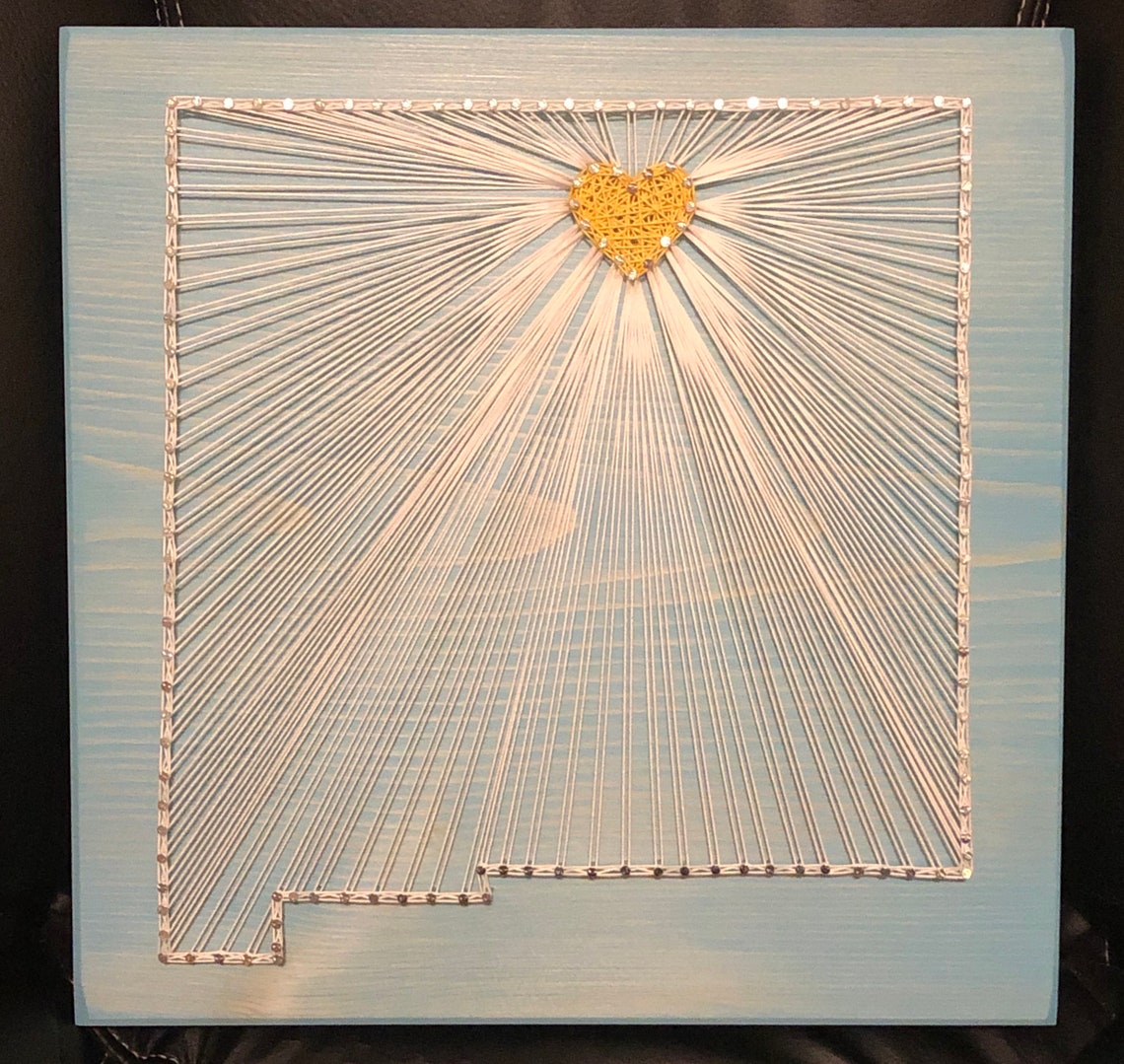 Made to Order New Mexico String Art State Sign Wood Sign | Etsy