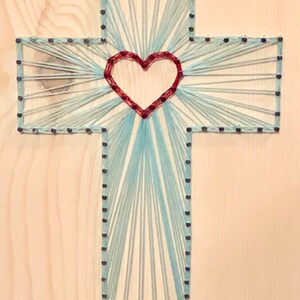 Made to Order SMALL Cross String Art, Religious, Christian Decor, Home ...