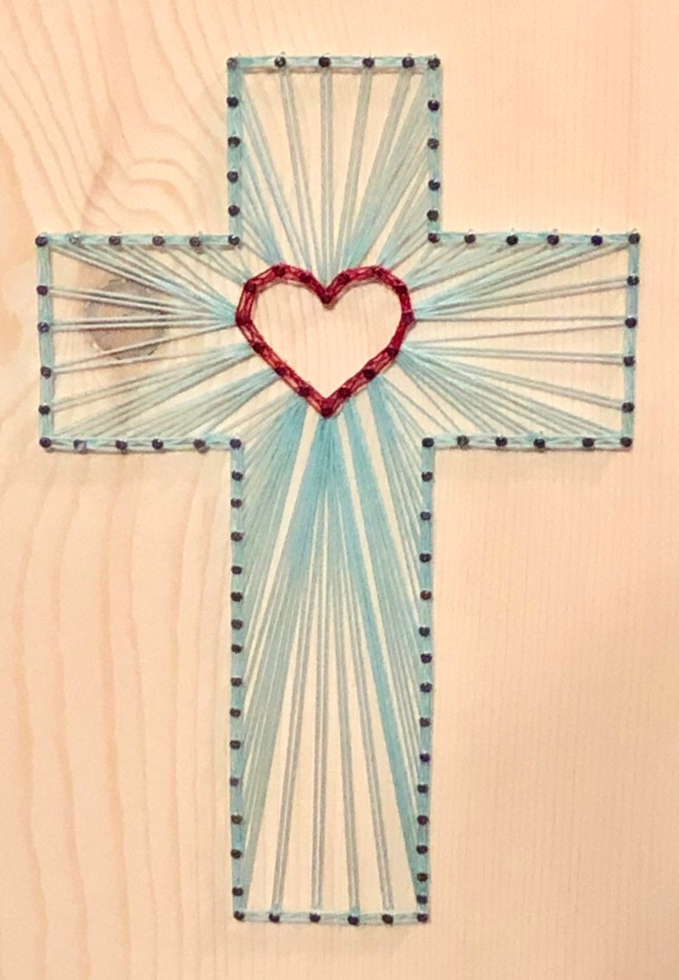 Made To Order SMALL Cross String Art Religious Christian | Etsy