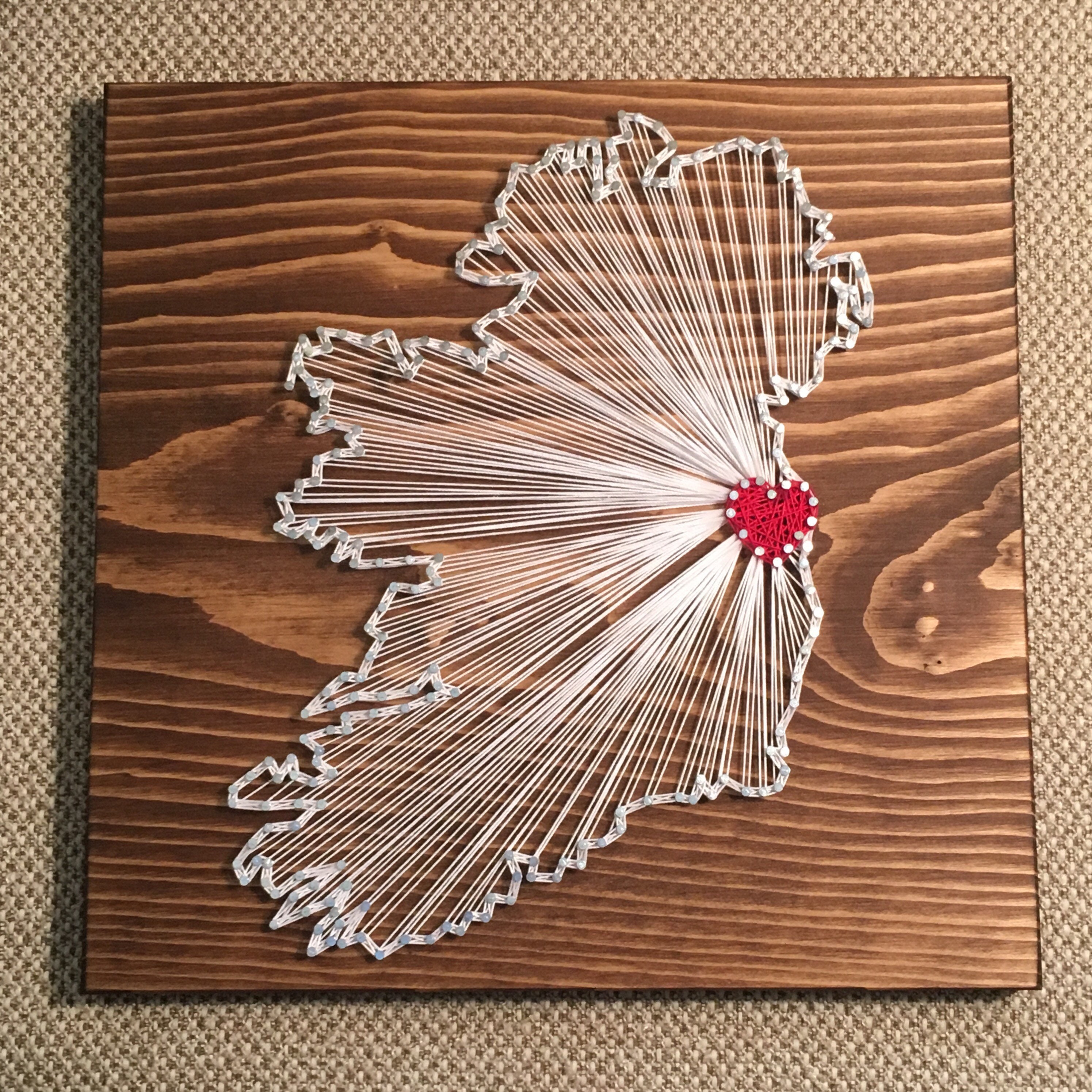 MADE TO ORDER Ireland String Art Sign Wood Sign Wedding - Etsy