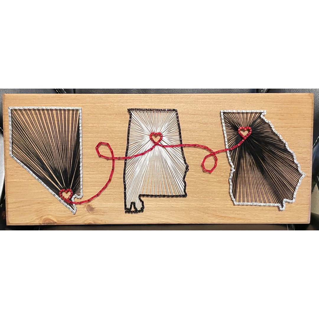 Made to Order THREE State String Art Country String Art State Love ...