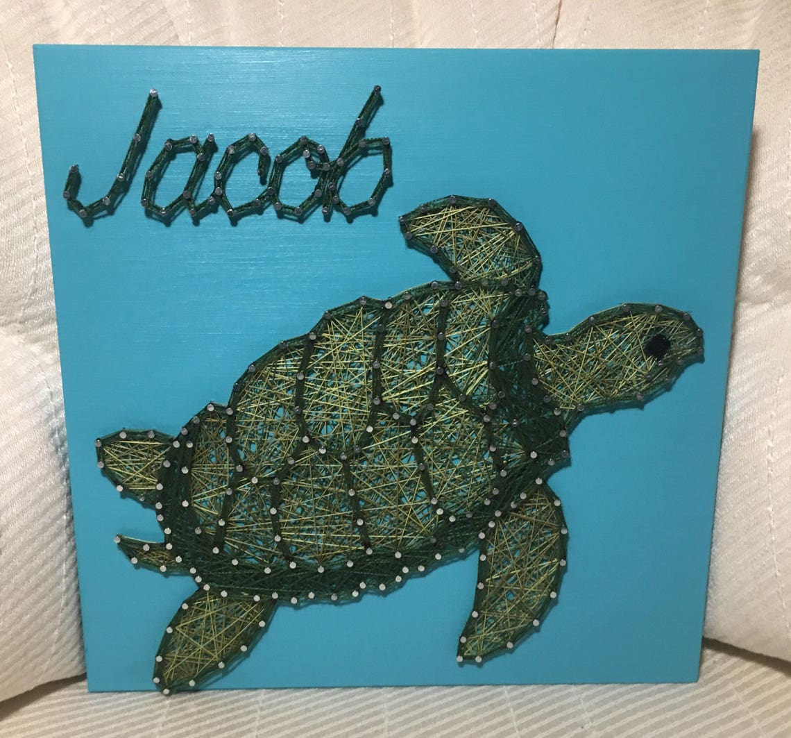 MADE TO ORDER Sea Turtle String Art Ocean Life Handmade - Etsy