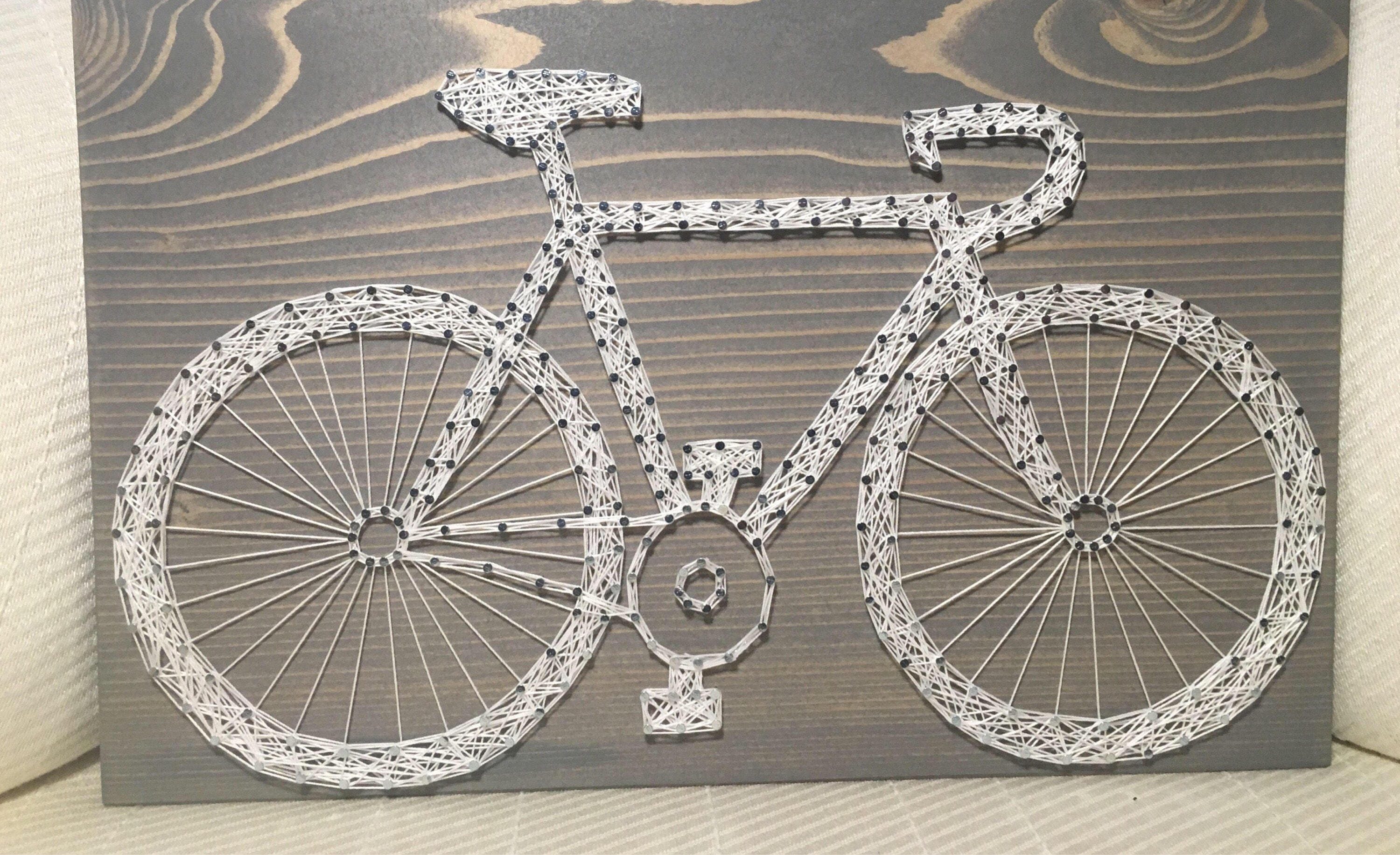 Bicycle String Art Sign, Bike Art, Personalized, Sports, Cyclist ...