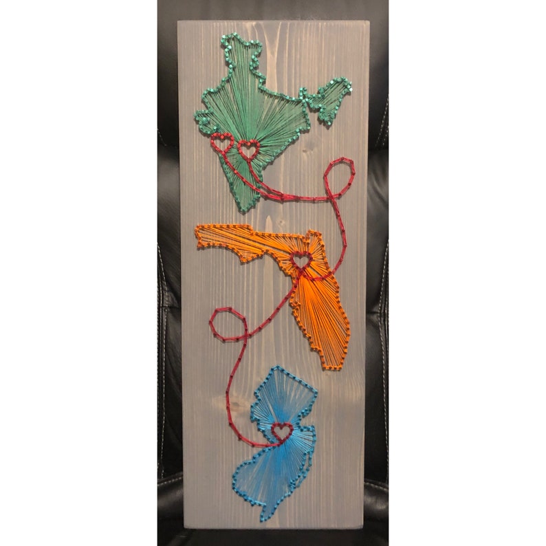 Made to Order THREE State String Art Country String Art - Etsy