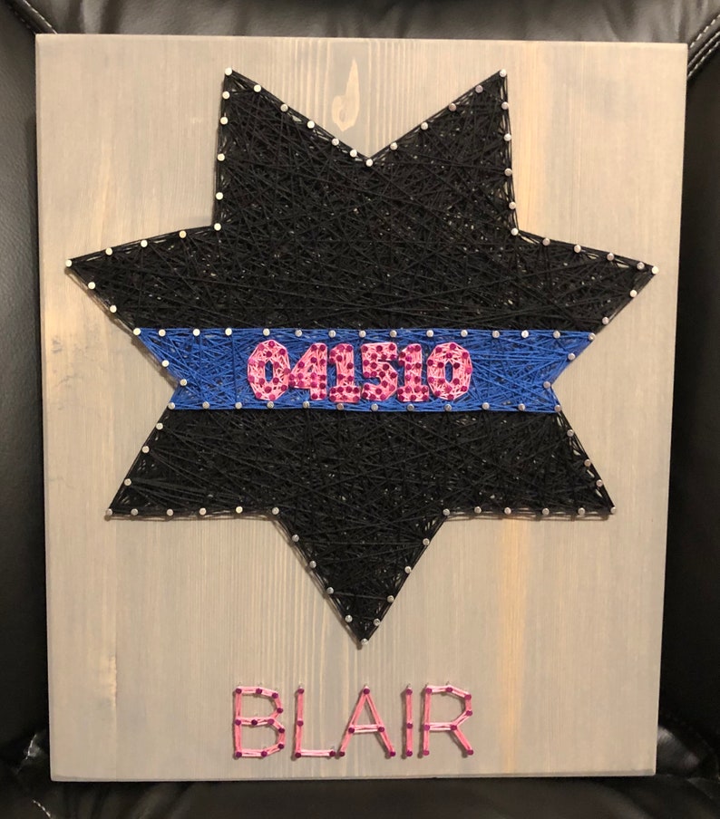 Made To Order Deputy Sheriff Star String Art Police Badge | Etsy
