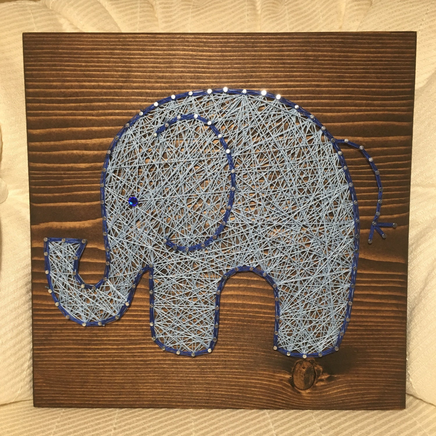 MADE TO ORDER Elephant String Art Nursery Art Mail Art | Etsy