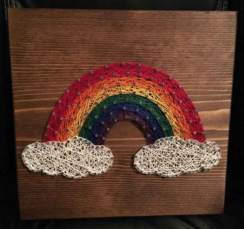MADE TO ORDER Rainbow String Art Handmade Wall Decor Baby | Etsy