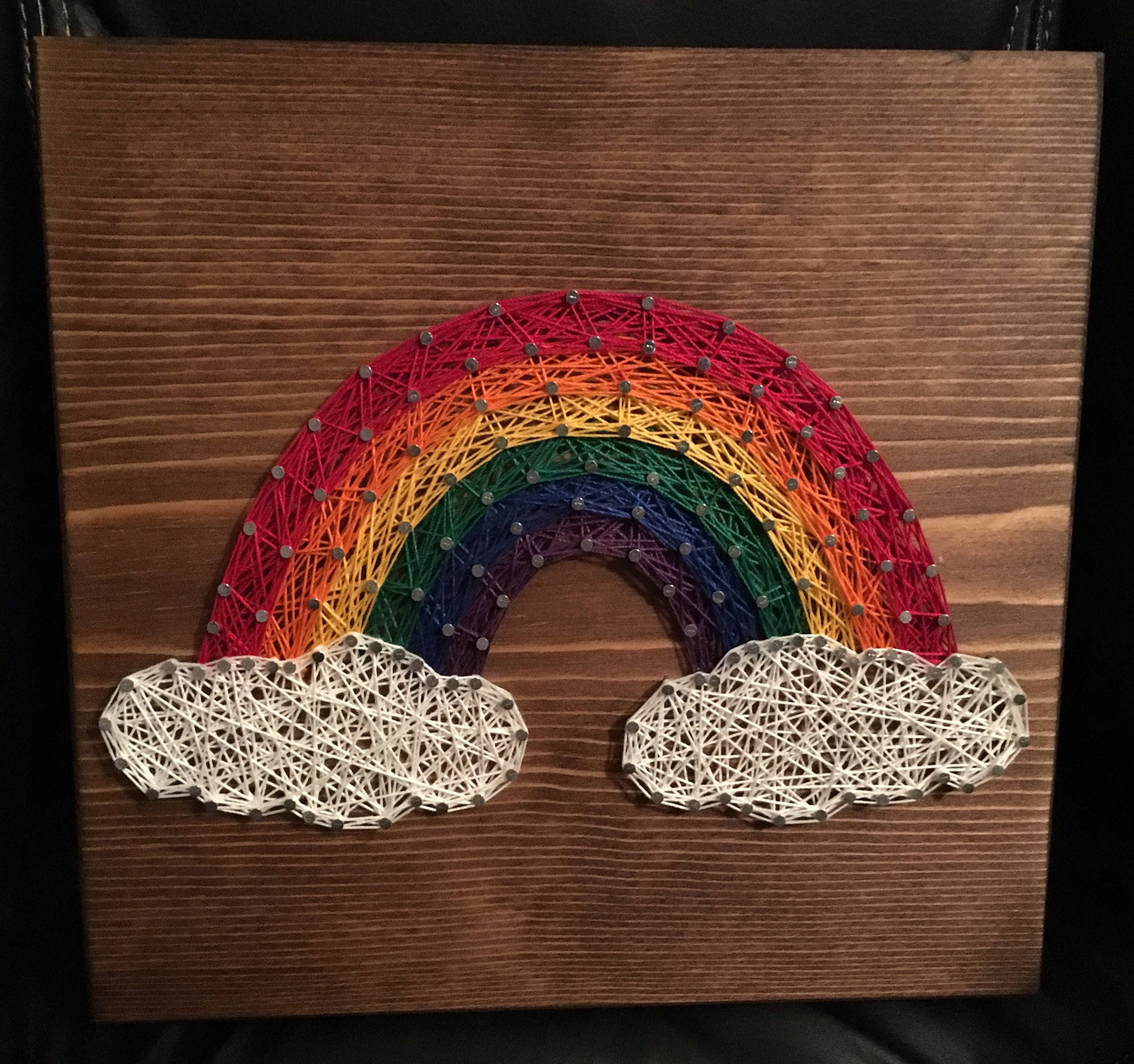 MADE TO ORDER Rainbow String Art Handmade Wall Decor Baby | Etsy
