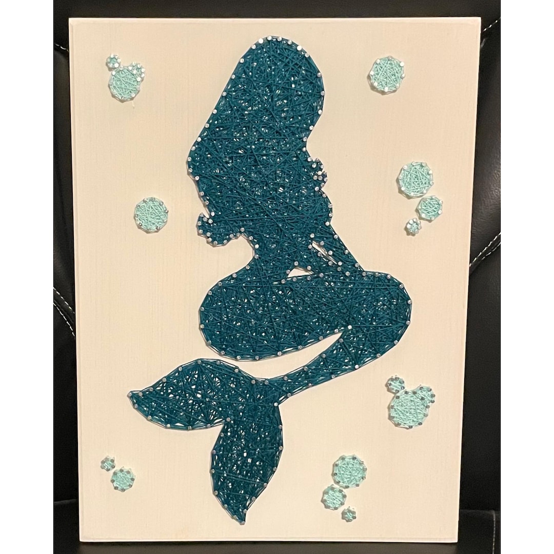 Mermaid String Art, Ocean Life, Gift for Her, Girl Birthday Present ...