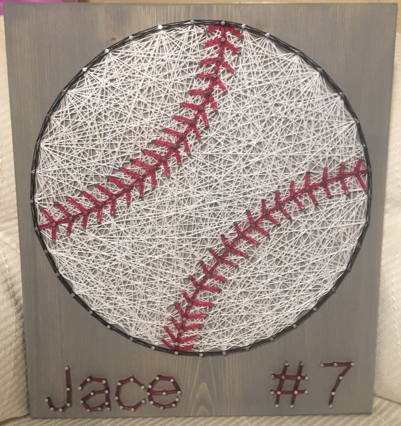 Baseball String Art Sign, Sports Art, Kids Room, Boy Gift, Wall Decor ...