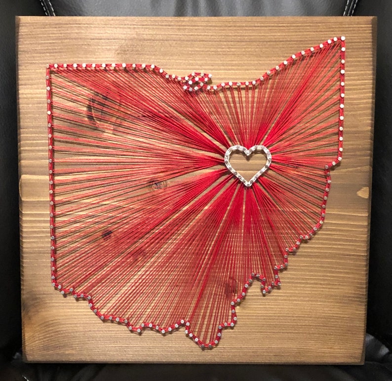 Made to Order Ohio String Art State Sign Wood Sign Wedding - Etsy