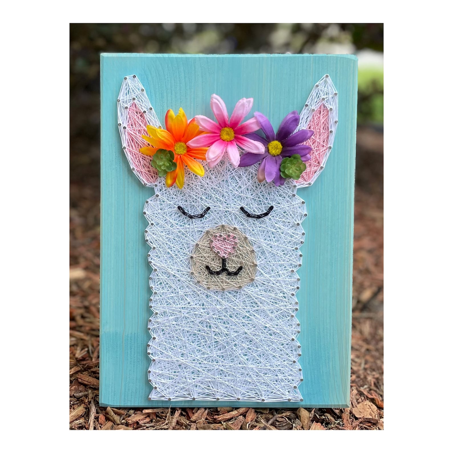 Made to Order Llama Spring String Art Floral Animal Wall - Etsy