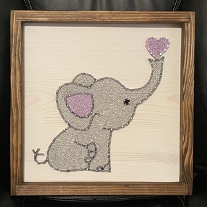 Made to Order Baby Elephant NO NAME String Art Sign, Nursery Decor ...