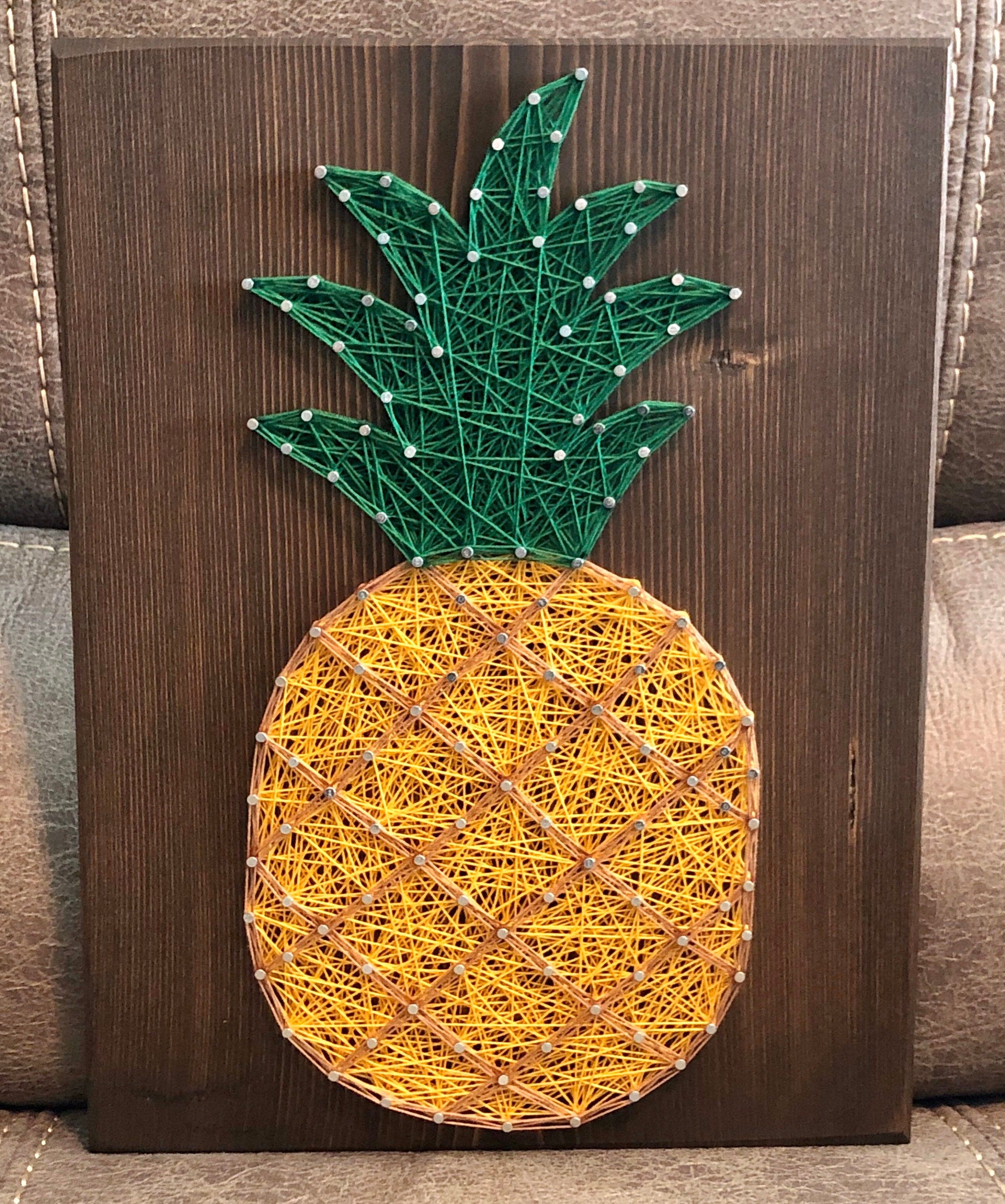 Pineapple Welcome String Art, Hawaii, Wall Art, Home Decor, Entryway ...