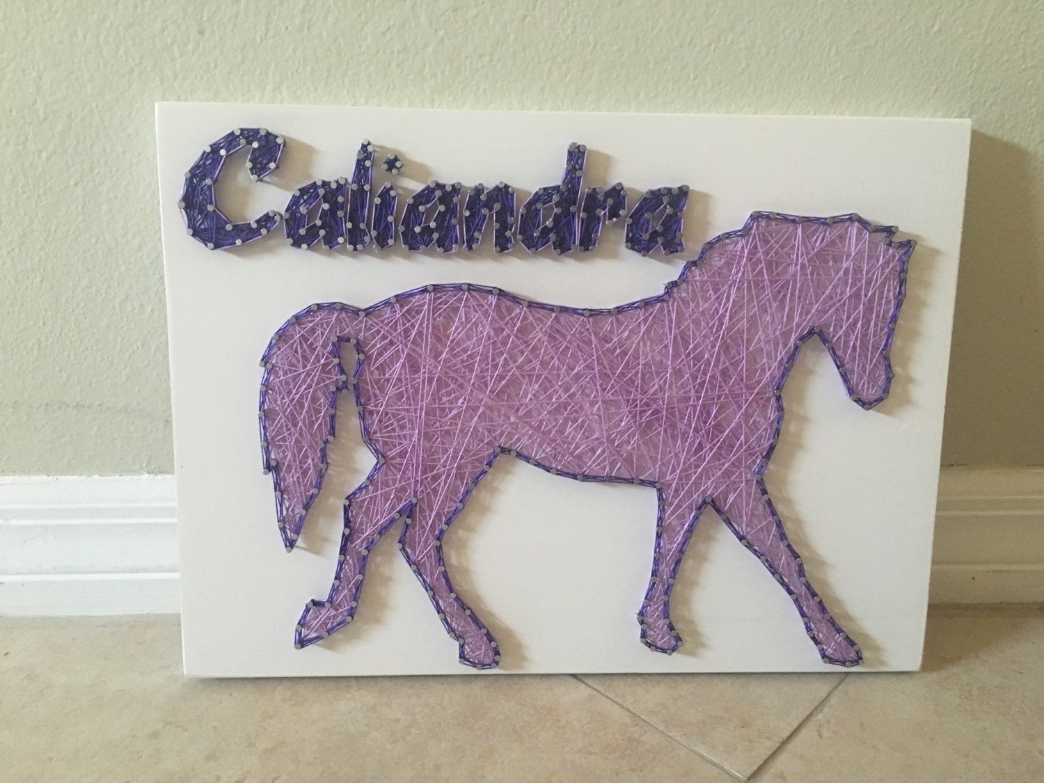 Horse String Art Sign, Equestrian, Jockey, Girl Gift, Made to Order ...