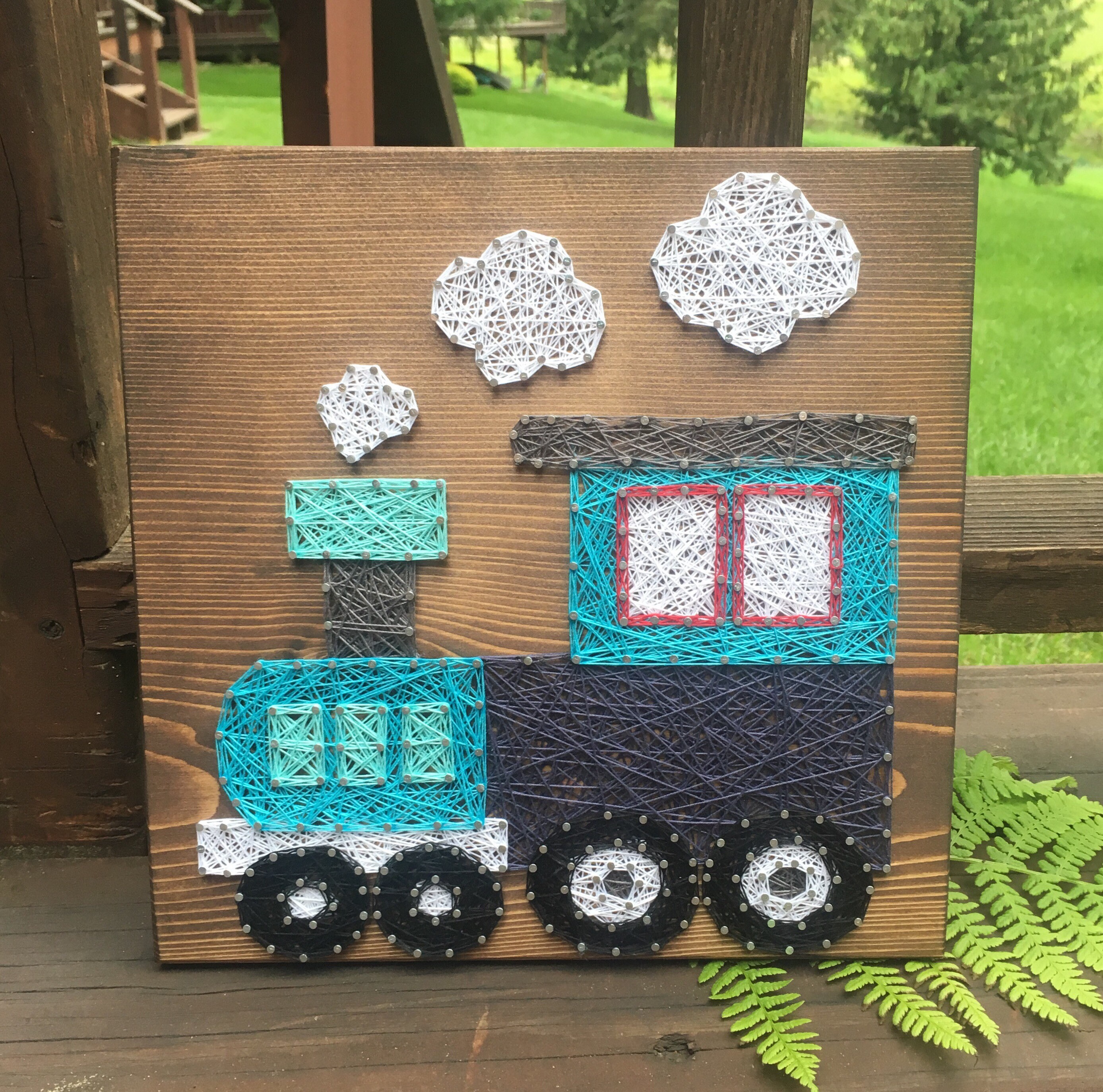 Made To Order Train String Art Nursery Decor Boy Bedroom | Etsy