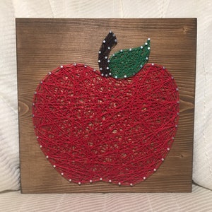 Apple String Art, Teacher Gift, Back to School, School Present, Fruits ...