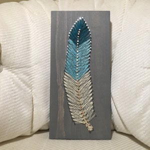 Made to Order Feather String Art Sign, Rustic Decor, Made to Order ...