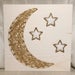 Made to Order Moon and Stars String Art, Outer Space Bedroom Decor ...