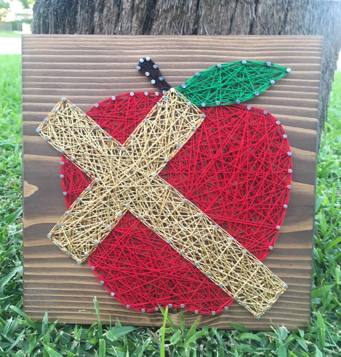 Made To Order School Teacher Apple String Art Teacher | Etsy