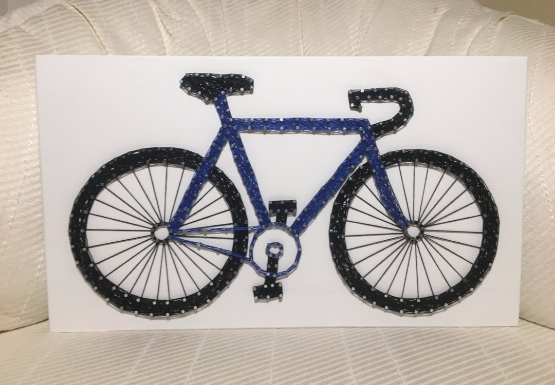 Bicycle String Art Sign, Bike Art, Personalized, Sports, Cyclist ...