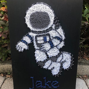 MADE TO ORDER Astronaut String Art, Outer Space Bedroom Decor ...