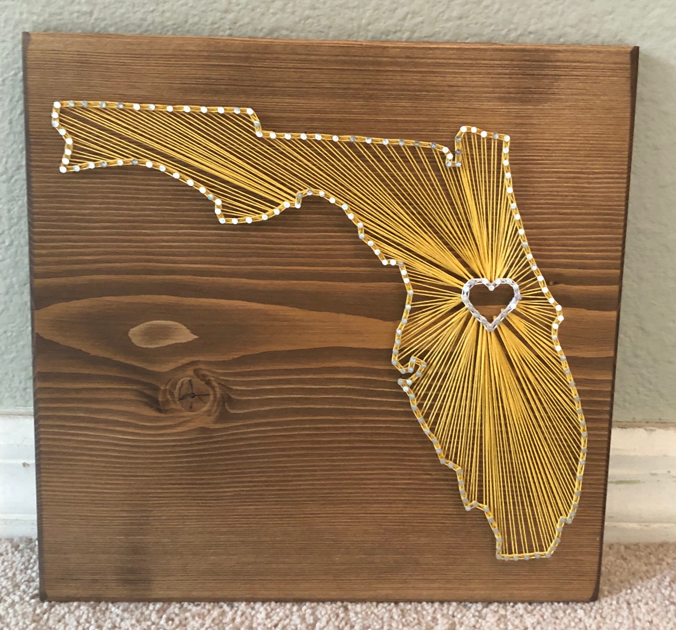 Made to Order ANY STATE String Art Sign Wood Sign Wedding | Etsy