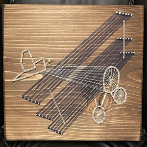 MADE TO ORDER Vintage Airplane String Art Sign Flight Plane - Etsy