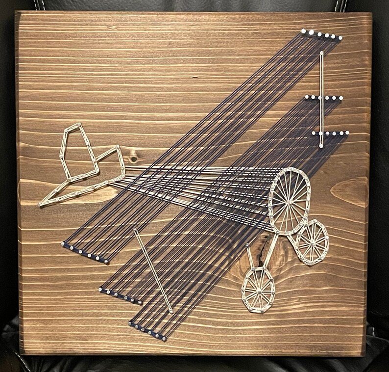 MADE TO ORDER Vintage Airplane String Art Sign Flight Plane - Etsy