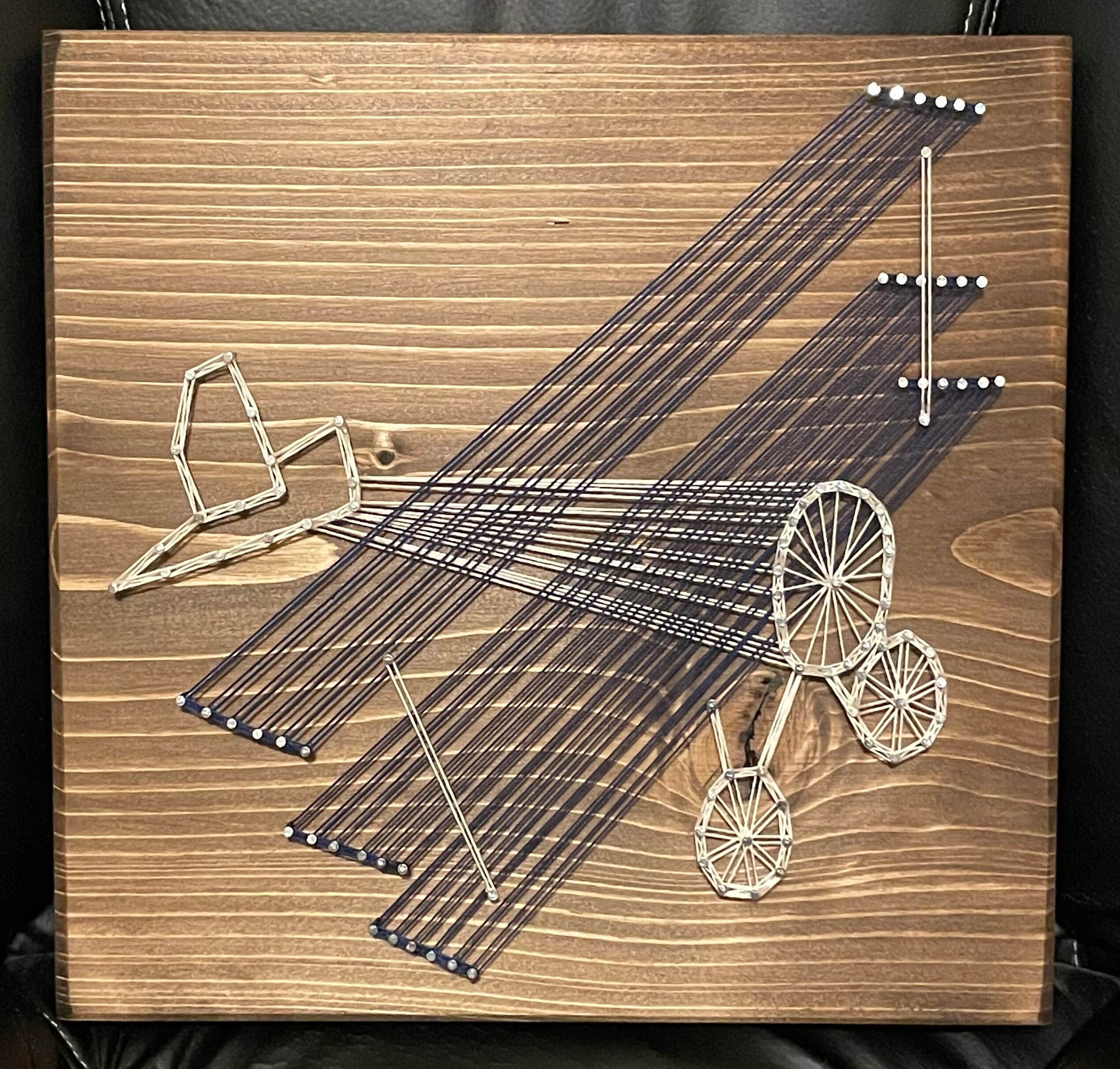 MADE TO ORDER Vintage Airplane String Art Sign Flight Plane - Etsy