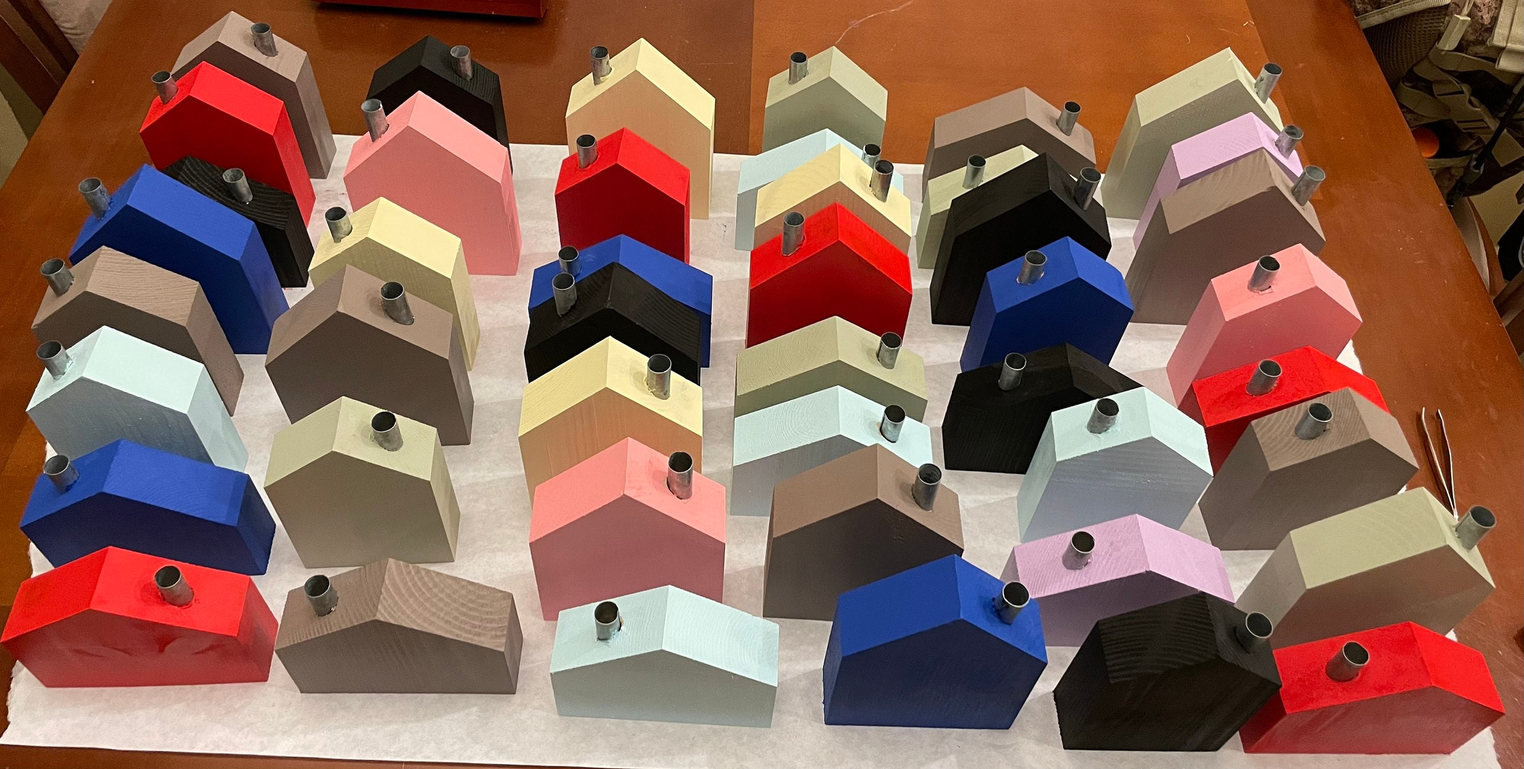 Ready to Ship Mini String Art Houses Tiered Tray Decor - Etsy